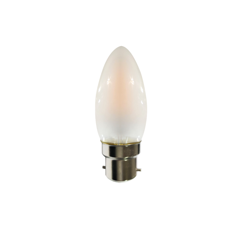 LED Candle Filament Bulb Frosted B22 - alacio.com.au